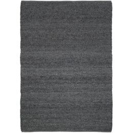 Teppich OCI DIE TEPPICHMARKE "FAVORIT", grau (anthra), H:12mm &Oslash;:150cm, Wolle, Teppiche, Teppich, Handweb-Teppich aus Indien, handgewebt, hochwertig verarbeitet