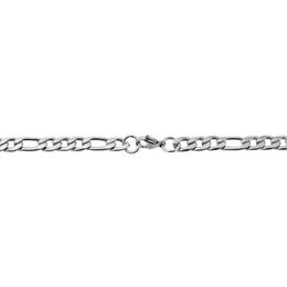 Adelia&acute;s Kette ohne Anh&auml;nger ADELIA&acute;S "Unisex Halskette &ndash; Figarokette aus Edelstahl 50 cm", silber, Halsketten, Damen, 50cm, Edelstahl, Geschenkidee: zeitlos und vielseitig