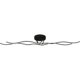 Eglo Deckenleuchte "Roncade 1 Deckenlampe, K&uuml;chenlampe aus Aluminium, Stahl und Kunststoff", schwarz, 1, H: 11,5cm, 1 Stk., Leuchten, Wand-/Deckenleuchte - L116 x B18 x H11,5 cm - schwarz - 37W inkl., Deckenleuchte