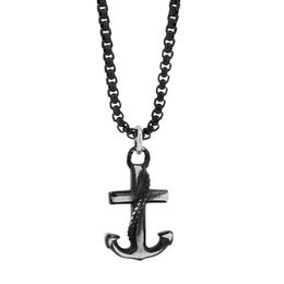 Adelia&acute;s Kette ohne Anh&auml;nger ADELIA&acute;S "Unisex Halskette mit Anh&auml;nger &ndash; aus Edelstahl", schwarz, Halsketten, Damen, 60cm, Edelstahl, Perfekt als Geschenk zum Muttertag