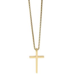 Adelia&acute;s Kette ohne Anh&auml;nger ADELIA&acute;S "Unisex Halskette mit Anh&auml;nger &ndash; Kreuz aus Edelstahl", gold, Halsketten, Damen, 61cm, Edelstahl, Ideal als Geschenk f&uuml;r besondere Anl&auml;sse