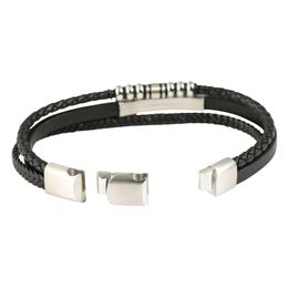 Adelia&acute;s Armband ADELIA&acute;S "Herren Armband &ndash; Lederarmband aus Leder 19 cm", schwarz, Armb&auml;nder, Herren, 19cm, Leder, Armband, Geschenkidee: zeitlos und vielseitig