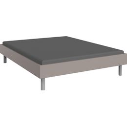 Bett wimex "Easy, gro&szlig;e Auswahl an Gr&ouml;&szlig;en und Farben, auch in Komforth&ouml;he", grau (sahara grau, alufarben), H:38cm L:210cm, Betten, Bett, ohne Kopfteil, ideal unter Dachschr&auml;gen oder Fenster