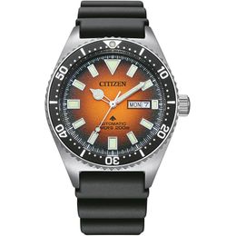 Automatikuhr Citizen "Promaster Mechanical Diver", schwarz (schwarz, orange), Armbanduhren, Damen, Automatikuhr, Armbanduhr, Herrenuhr, Damenuhr, Taucheruhr, bis 20 bar wasserdicht