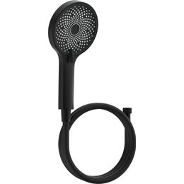 Brausegarnitur Welltime "Rio", schwarz matt, Brausegarnituren, Mit 3 Strahlarten
