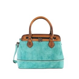 Henkeltasche Harpa "VALERA", Herren, Gr. B/H/T: 14cm x 26cm x 34cm, t&uuml;rkis, Kunstfaser, mehrfarbig, Taschen, mit zwei Hauptf&auml;chern und Handyfach