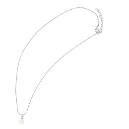 Adelia&acute;s Kette ohne Anh&auml;nger ADELIA&acute;S "Damen Halskette aus Edelstahl mit S&uuml;&szlig;wasserperle 45 cm", silber, Halsketten, Damen, 45cm, Edelstahl, Ideal als Geschenk f&uuml;r besondere Anl&auml;sse