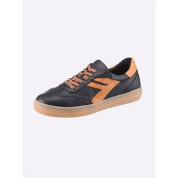 Sneaker Andrea Conti, Damen, Gr. 42, bunt (marine, orange), Glattleder, Leder, Rindsleder, Schuhe Sneaker