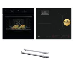 AEG Backofen-Set "HH24BSISML", Energieeffizienz: A+ (A+++-D), schwarz, Herdsets, SaphirMatt - 10&times; kratzresistenter & Anti‑Fingerprint, Made in Germany, Topseller