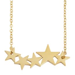 Adelia&acute;s Kette ohne Anh&auml;nger ADELIA&acute;S "Damen Halskette &ndash; Ankerkette Stern aus Edelstahl 43+5", gold, Halsketten, Damen, 48cm, Edelstahl, Eine sch&ouml;ne Geschenkidee f&uuml;r jeden Anlass
