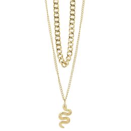 Adelia&acute;s Kette ohne Anh&auml;nger ADELIA&acute;S "Damen Halskette &ndash; Panzerkette aus Edelstahl 45 cm", gold, Halsketten, Damen, 45cm, Edelstahl, Zum Verschenken &ndash; passend f&uuml;r viele Anl&auml;sse