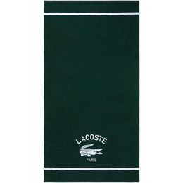 Badetuch Lacoste "LORIGIN", vert, B:90cm L:160cm, Frottier, Obermaterial: 100% Baumwolle, Handt&uuml;cher, Badetuch, mit Label-Applikationen