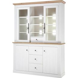 Buffet OTTO HOME "WESTMINSTER", wei&szlig; (pinie wei&szlig;, wotan eiche), B:153cm H:205cm T:40cm, Schr&auml;nke, Buffet, im angesagten Landhaus-Look, Topseller
