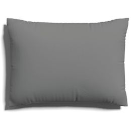 Kissenbezug Schlafgut "EASY JERSEY Kissenh&uuml;lle 100% Baumwolle, weicher Edel-Jersey, b&uuml;gelfrei", grau (grau mid), B:60cm L:80cm, Jersey, Obermaterial: 100% Baumwolle, Kissenbez&uuml;ge, Kissenbezug, mit farblich angepasstem Rei&szlig;verschluss, pflegeleicht, formstabil