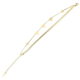 Adelia&acute;s Armband ADELIA&acute;S "Damen Armband &ndash; Herz aus Edelstahl 17+5 cm", gold, Armb&auml;nder, Damen, 22cm, Edelstahl, Armband, Perfekt als Geschenk f&uuml;r besondere Menschen