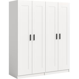 Kleiderschrank Home Affaire "Farmsen, Schlafzimmerschrank, Garderobe, Schrank", wei&szlig;, B:160cm H:195cm T:56cm, FSC-zertifizierter Holzwerkstoff, Schr&auml;nke, Kleiderschrank, Set best. aus: 2 Kleiderschr&auml;nken, individuell platzierbar