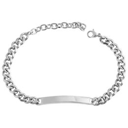 Adelia&acute;s Armband ADELIA&acute;S "Unisex Armband &ndash; Panzerarmband aus Edelstahl 16+5 cm", silber, Armb&auml;nder, Damen, 21cm, Edelstahl, Armband, Ein stilvolles Geschenk f&uuml;r besondere Momente