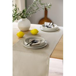 Sch&ouml;ner Wohnen Kollektion Tischl&auml;ufer "Base", sand, B:150cm L:40cm, Baumwolle, SCH&Ouml;NER WOHNEN-KOLLEKTION, Tischdecken, aus reiner, sanforisierter Baumwolle