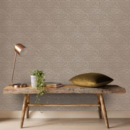 Vliestapete SUPERFRESCO EASY "Gillian", braun, B:0,52m H:10m L:10m, Vlies, Tapeten, 10mx52cm (ca. 5m2)