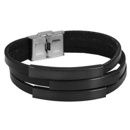 Adelia&acute;s Armband ADELIA&acute;S "Unisex Armband aus Leder 21 cm", schwarz, Armb&auml;nder, Damen, 21cm, Leder, Armband, Ideal zum Verschenken &ndash; schlicht und stilvoll