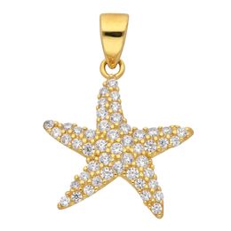 Adelia&acute;s Kettenanh&auml;nger ADELIA&acute;S "333 Gold Anh&auml;nger Seestern mit Zirkonia", gold, Schmuckanh&auml;nger, Damen, Gold, Kettenanh&auml;nger, 333 Gold mit Zirkonia Goldschmuck f&uuml;r Damen