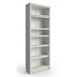 B&uuml;cherregal OTTO HOME "Soeren Regal B/T/H: 80/33,5/220 cm, mit 6 F&auml;chern", wei&szlig;, B:80cm H:220cm T:33,5cm, Massivholz, Regale, B&uuml;cherregal, massive Kiefer, FSC-zertifizier