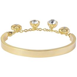 Adelia&acute;s Armreif ADELIA&acute;S "Damen Armband &ndash; Armreif aus Edelstahl mit Strass Steinchen 17 cm", gold, Armb&auml;nder, Damen, 17cm, Edelstahl, Armreif, Geschenkidee: zeitlos und vielseitig