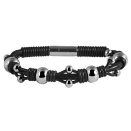 Adelia&acute;s Armband ADELIA&acute;S "Unisex Armband &ndash; Lederarmband aus Leder 21 cm", schwarz, Armb&auml;nder, Damen, 21cm, Leder, Armband, Perfekt als Geschenk zum Weihnachten