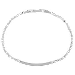Adelia&acute;s Armband ADELIA&acute;S "Damen Armband aus Edelstahl mit Strass Steinchen 21,5 cm", silber, Armb&auml;nder, Damen, 22cm, Edelstahl, Armband, Ein kleines Geschenk mit gro&szlig;er Wirkung