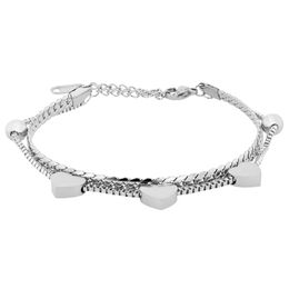 Adelia&acute;s Armband ADELIA&acute;S "Damen Armband &ndash; Herz aus Edelstahl 17+5 cm", silber, Armb&auml;nder, Damen, 22cm, Edelstahl, Armband, Perfekt als Geschenk f&uuml;r besondere Menschen