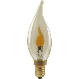 Segula LED-Filament "LED Kerze Windsto&szlig; smokey grau, E14", gold (smokey), L:11,2cm &Oslash;:3,5cm, Leuchtmittel