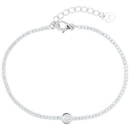 Adelia&acute;s Armband ADELIA&acute;S "Damen Armband aus 925 Silber mit Zirkonia 17+3 cm", silber, Armb&auml;nder, Damen, 20cm, Silber 925 (Sterlingsilber), Armband, Ideal zum Verschenken &ndash; schlicht und stilvoll