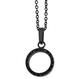 Adelia&acute;s Kette mit Anh&auml;nger ADELIA&acute;S "Damen Edelstahl Ankerkette Halskette mit Anh&auml;nger Anker", schwarz, Halsketten, Damen, unbekannt, Edelstahl