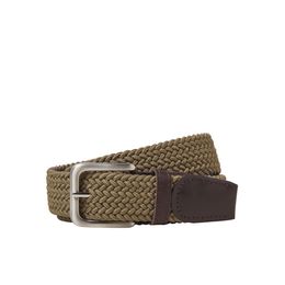 Jack & Jones Stretchg&uuml;rtel JACK & JONES "JACSPRING WOVEN BELT NOOS", Herren, Gr. 95, oxford tan, Materialmix, Flechtoptik, unifarben, G&uuml;rtel, Materialmix, verschiedene L&auml;ngen