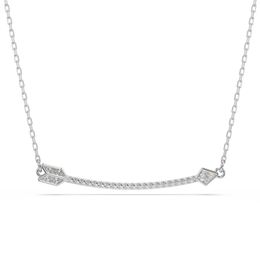 Kette mit Anh&auml;nger Swarovski "Schmuck Geschenk Idyllia Halskette Pfeil", silber (metallfarben, kristallwei&szlig;), Halsketten, Damen, Metall, mit Swarovski Kristall