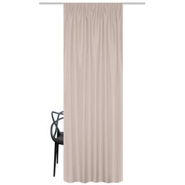 Gardine Home Wohnideen "PELLU" Gr. 1, beige (naturfarben), B:135cm H:245cm, Chenille, Polyester, Gardinen, Gardine, THERMOCHENILLE, UNI