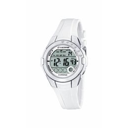 Chronograph Calypso Watches "Digital Crush", wei&szlig;, Armbanduhren, Damen, Chronograph, Armbanduhr, Quarzuhr, Damenuhr, digital, Datum, Stoppfunktion