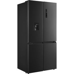 Hanseatic Multi Door "HCD18983CWD", Energieeffizienz: C (A-G), silber (schwarz), Wasserspender, K&uuml;hlschr&auml;nke, inkl. 3 Jahre Herstellergarantie