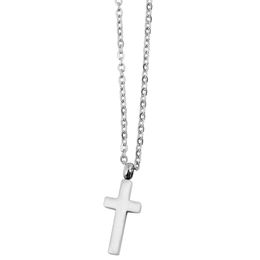 Adelia&acute;s Kette ohne Anh&auml;nger ADELIA&acute;S "Damen Halskette mit Anh&auml;nger &ndash; Kreuz aus Edelstahl", silber, Halsketten, Damen, 48cm, Edelstahl, Sch&ouml;ne Geschenkidee zum einfach so