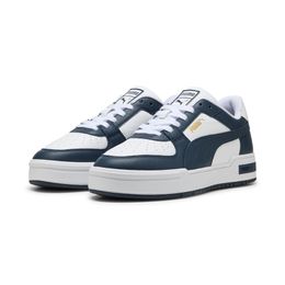 Sneaker Puma "CA PRO CLASSIC II", Damen, Gr. 42, wei&szlig; (Puma wei&szlig;, club navy, Puma team gold), Leder, unifarben, Schuhe Sneaker, f&uuml;r Freizeitaktivit&auml;ten, mit atmungsaktivem Mesh-Futter