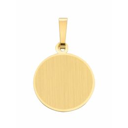 Adelia&acute;s Kettenanh&auml;nger ADELIA&acute;S "585 Gold Gravurplatte Anh&auml;nger &Oslash; 13,6 mm", gold, Schmuckanh&auml;nger, Damen, Gold, Kettenanh&auml;nger, 585 Gold Goldschmuck f&uuml;r Damen