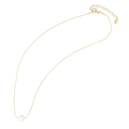 Adelia&acute;s Kette ohne Anh&auml;nger ADELIA&acute;S "Damen Halskette aus Edelstahl mit Perle 43+5", gold, Halsketten, Damen, 48cm, Edelstahl, Sch&ouml;ne Geschenkidee zum Weihnachten