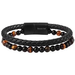 Adelia&acute;s Armband ADELIA&acute;S "Unisex Armband &ndash; Lederarmband aus Leder mit Perle 23 cm", schwarz, Armb&auml;nder, Damen, 23cm, Leder, Armband, Eine sch&ouml;ne Geschenkidee f&uuml;r jeden Anlass