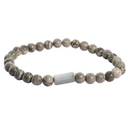 Adelia&acute;s Gliederarmband ADELIA&acute;S "Herren Armband &ndash; Kugelarmband aus Edelstahl mit Jaspis 21 cm", grau, Armb&auml;nder, Herren, 21cm, Edelstahl, Gliederarmband, Ein stilvolles Geschenk f&uuml;r besondere Momente