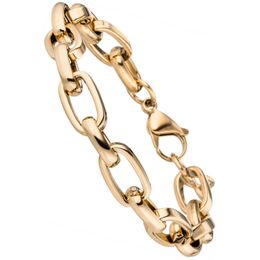 Armband Jobo "Statement", gold (goldfarben), Armb&auml;nder, Damen, 22cm, Edelstahl, Armband, Edelstahl goldfarben 22 cm