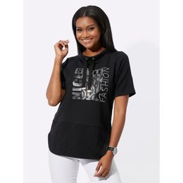 Sweatshirt Inspirationen, Damen, Gr. 38, schwarz, 50% Modal, 44% Polyester, 6% Elasthan, unifarben, Sweatshirts Sweatshirt