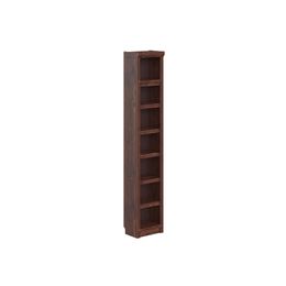B&uuml;cherregal OTTO HOME "Soeren Regal B/T/H: 40/29/220 cm", dunkelbraun, B:40cm H:220cm T:29cm, Massivholz, Regale, B&uuml;cherregal, Kiefer FSC-zertifiziert, 7 F&auml;cher und 6 Einlegeb&ouml;den