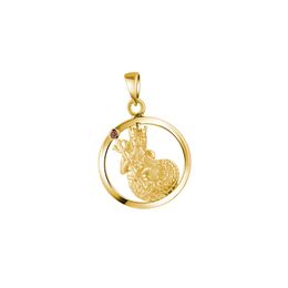 Kettenanh&auml;nger Vivance "925/- Sterling Silber vergoldet Wassermann Monatsstein", gold (gelb), Schmuckanh&auml;nger, Damen, one-size, Silber 925 (Sterlingsilber), 1,1 g, Kettenanh&auml;nger