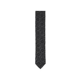 Krawatte Seidensticker "Slim", Herren, schwarz, Baumwolle, gemustert, Krawatten, Schmal (5cm) Kleinmuster