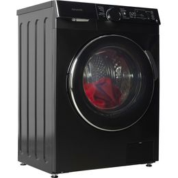Hanseatic Waschmaschine "HWMK814A1BI (A-10%)", Energieeffizienz: A (A-G), schwarz, B:60cm H:85cm T:48cm, Waschmaschinen, inkl. 3 Jahre Herstellergarantie